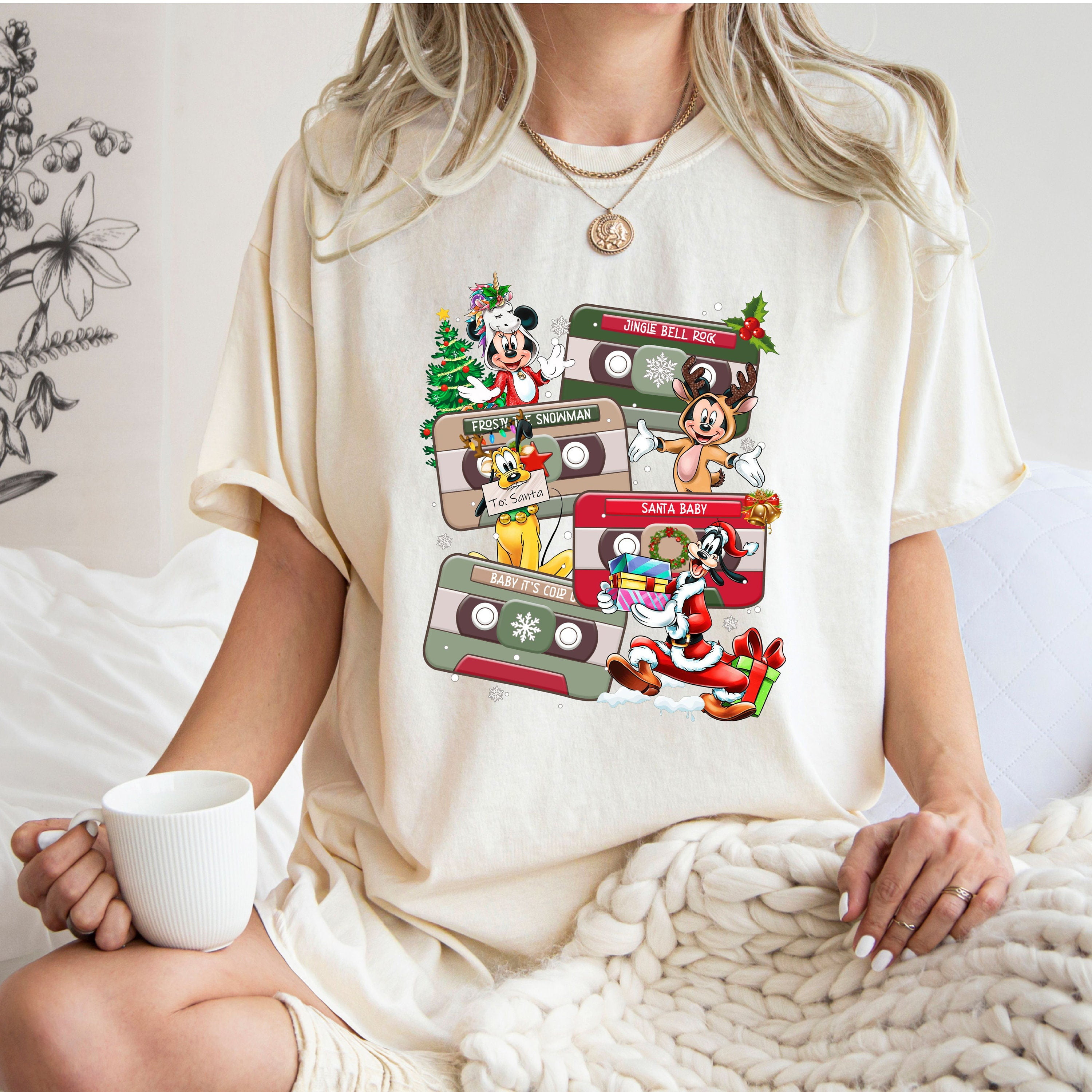Mickey and Friends Disney Christmas Song Music Cassette Tapes Shirt ...