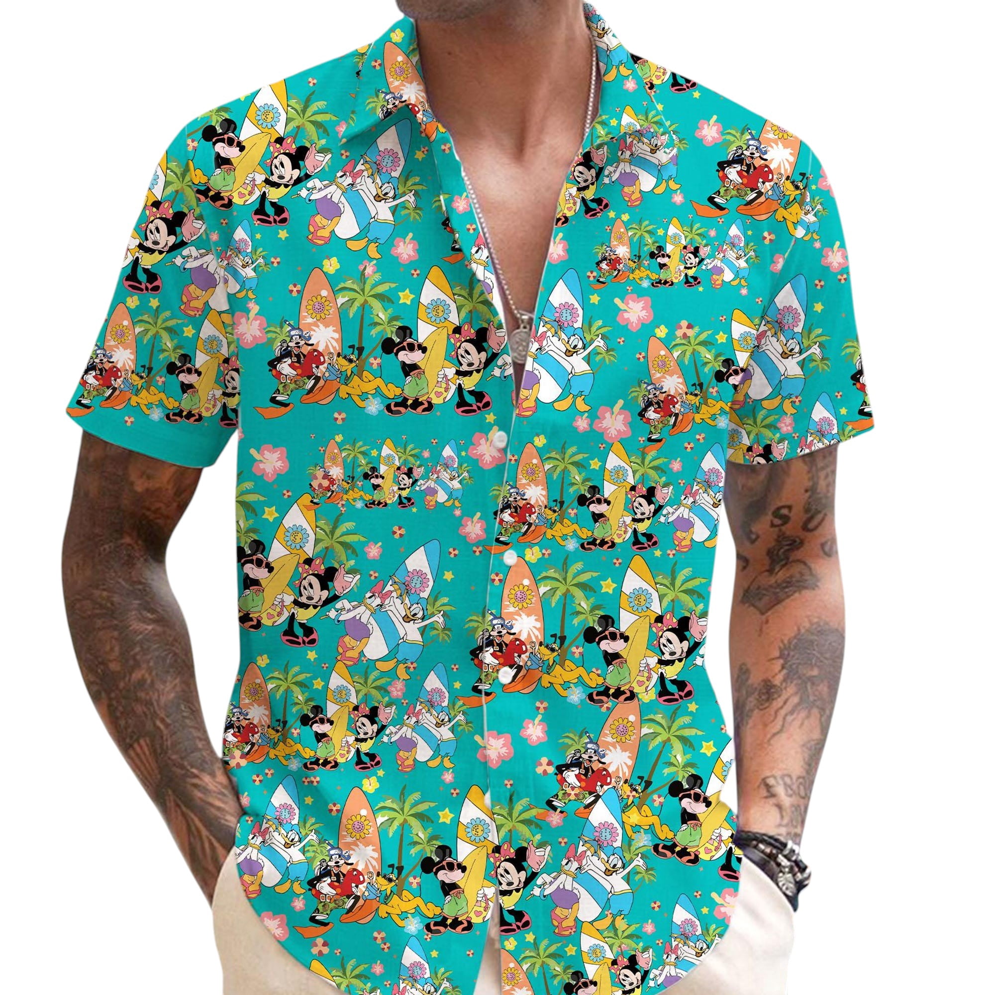 Mickey and Friends Hawaiian Shirt, Disneyland Hawaiian Shirt, Disney ...