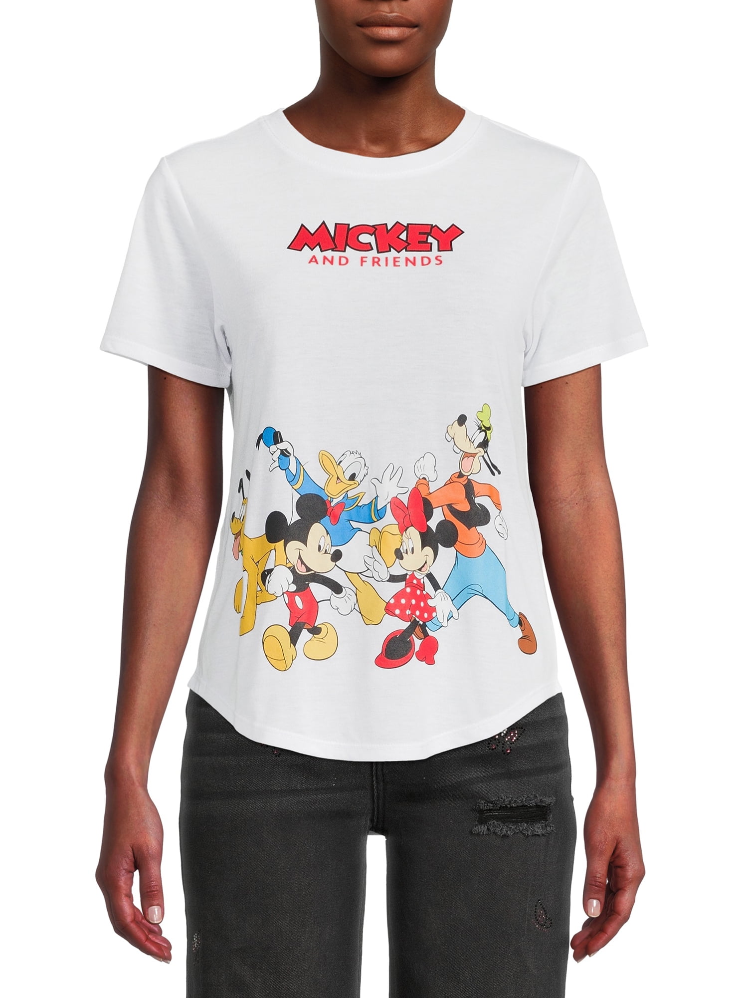 Mickey and Friends Women's Short Sleeve Graphic Tee - Walmart.com