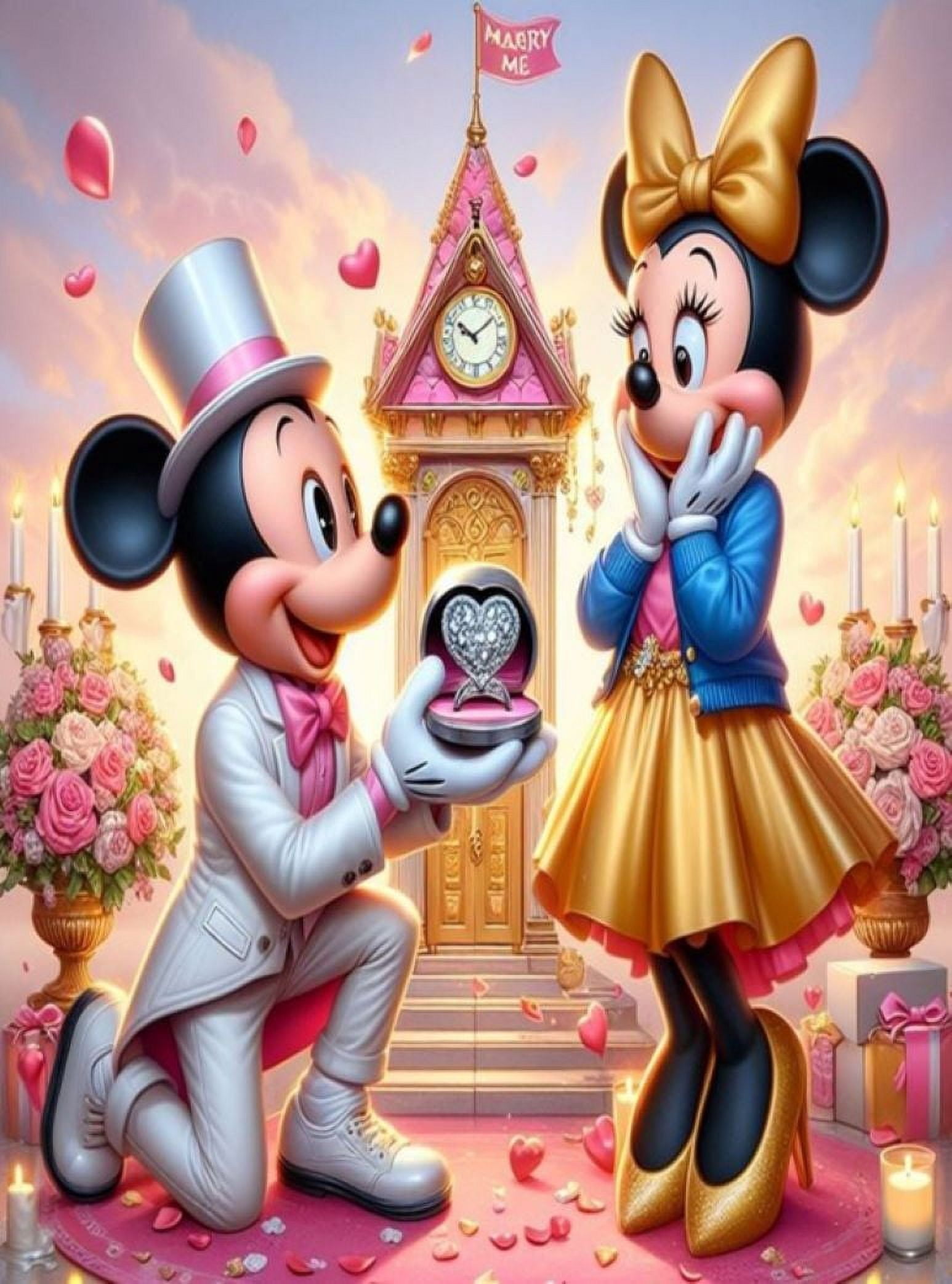 Mickey and Minnie Diamond Painting Kits for Adults, 5D Diamond Art Kits ...