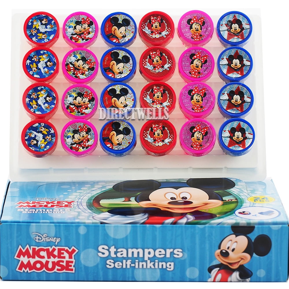 Mickey and Minnie Mouse 24 Authentic Licensed Self Inking Stampers in ...