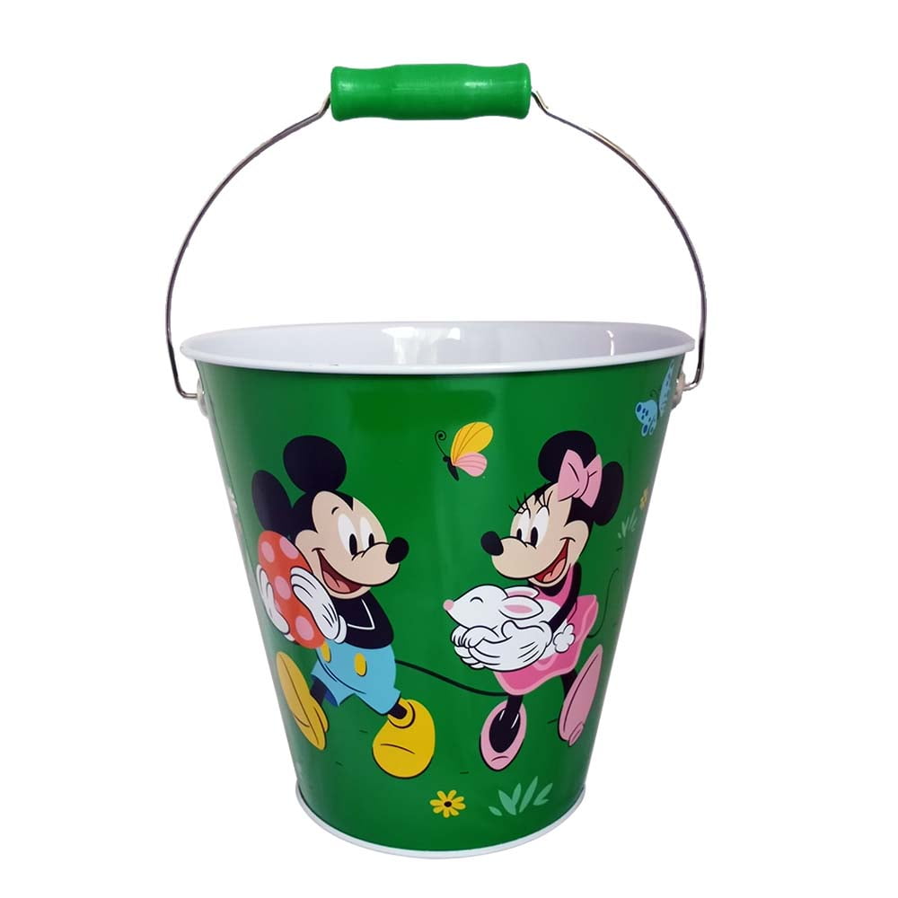 Mickey and Minnie Mouse Easter Egg Hunt Basket Bucket Tin Pail ...