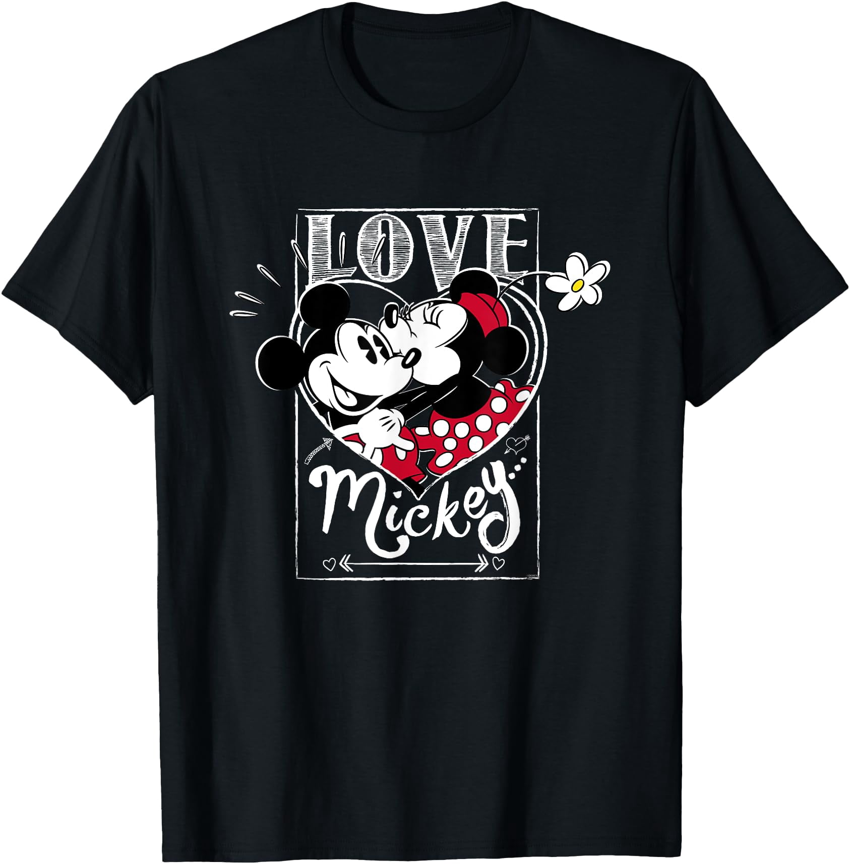 Mickey and Minnie Mouse Love Valentine’s Day Men Women T-Shirt,Red ...