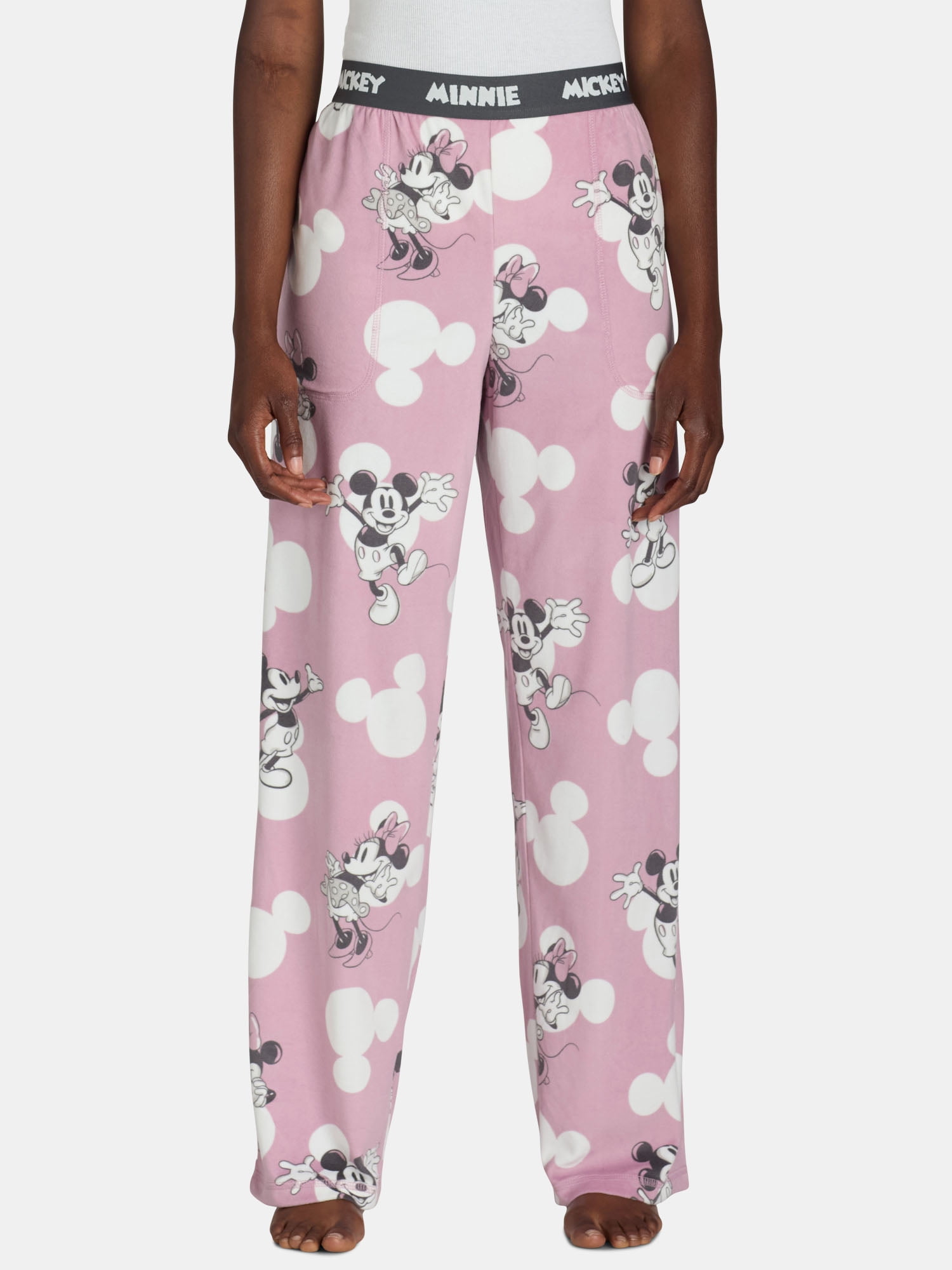 Mickey and Minnie Mouse Women’s Velour Sleep Pants, Sizes XS-3X ...