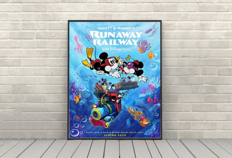 Mickey and Minnie Runaway Railway Attraction Illustration at Disney ...