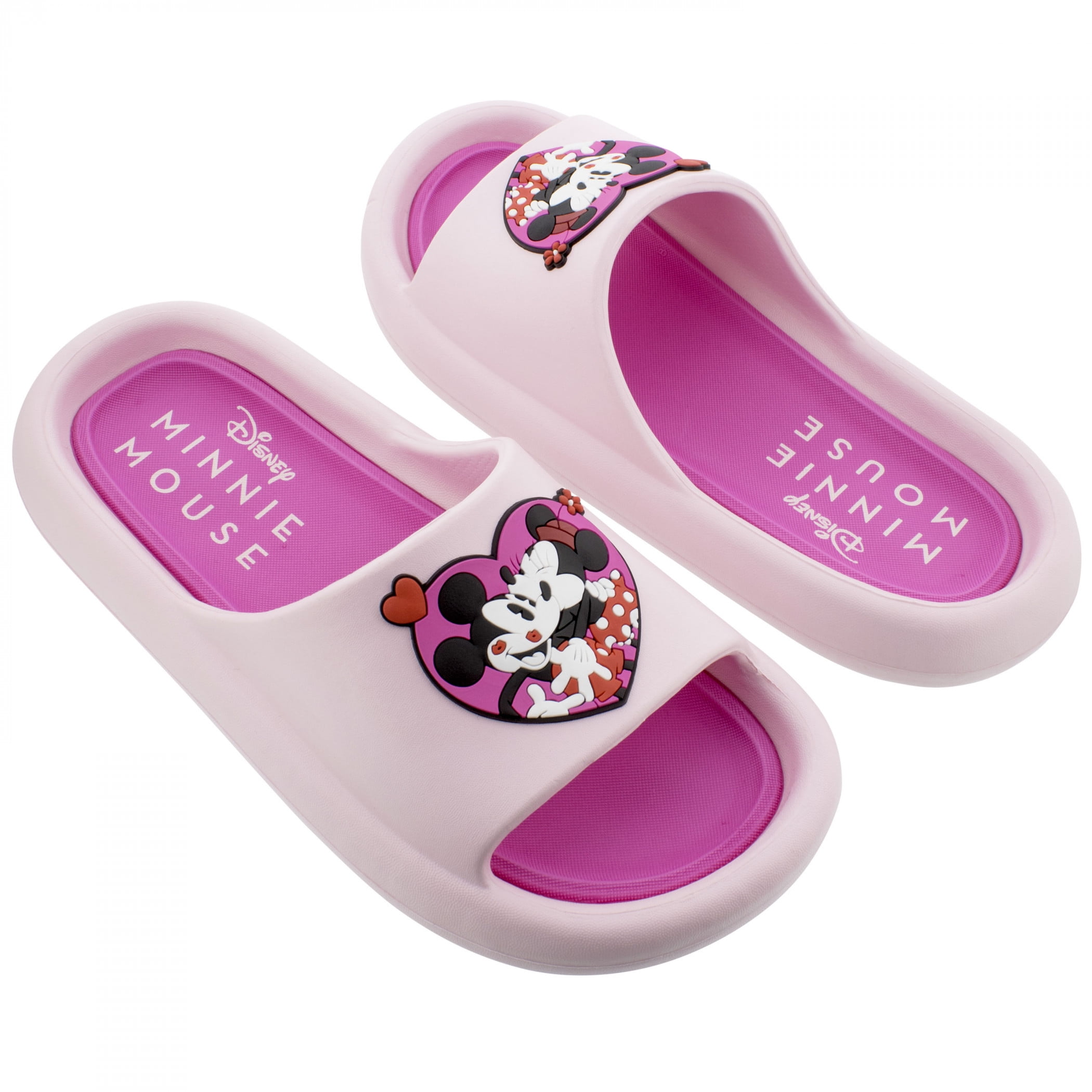Mickey and Minnie in Love Women's Cloud Comfort Flip Flop Slides-Size ...