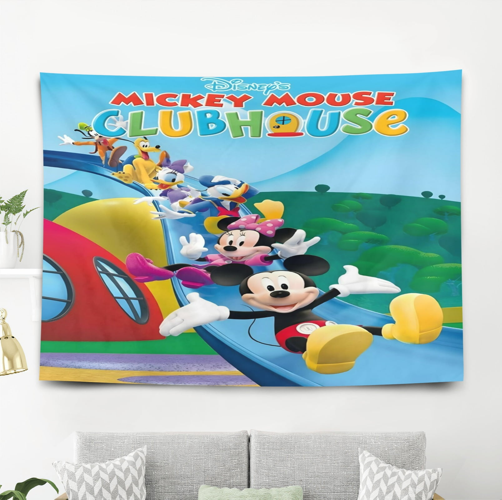 Mickey and Mouse Clubhouse Flushing Tapestry - Horizontal（60"x40 ...
