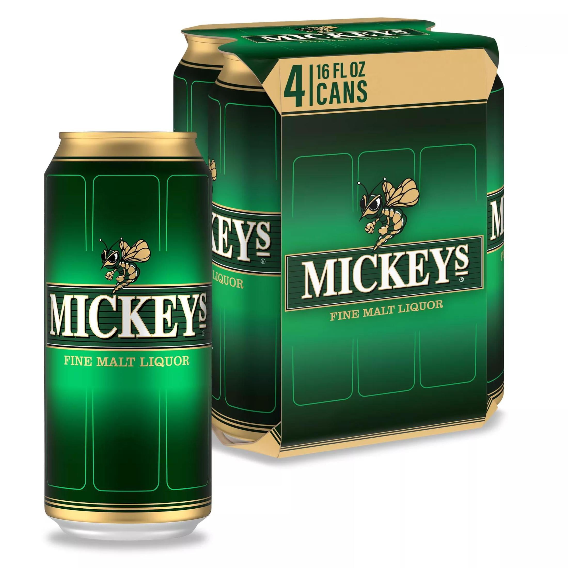 Mickey's Malt Lager Beer, 40 fl oz Glass Bottle, 5.6% ABV - Walmart.com