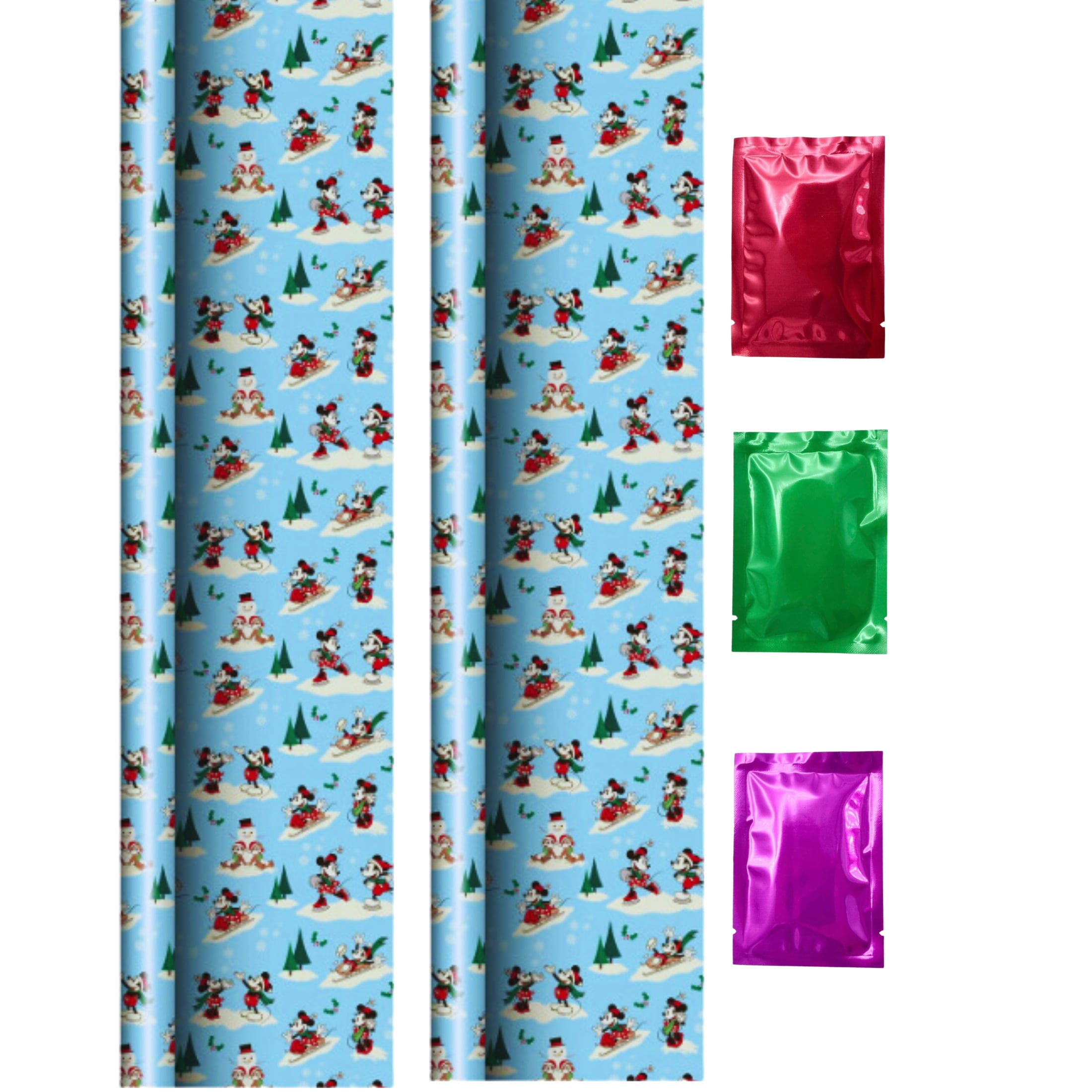 Mickey's Winter Wonderland Blue Gift Wrapping Paper (2 Rolls, Total 40 ...