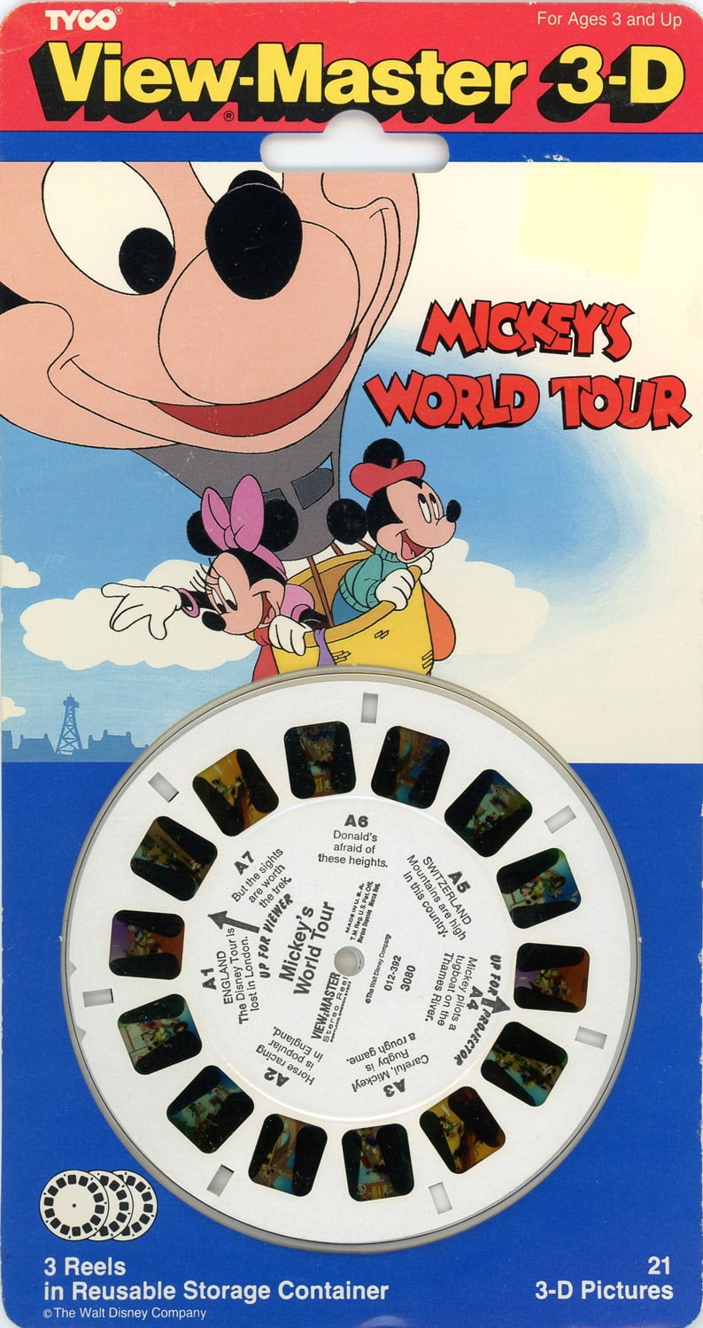 Mickey's World Tour - Disney's Classic ViewMaster - 3 Reel set on Card - Walmart.com
