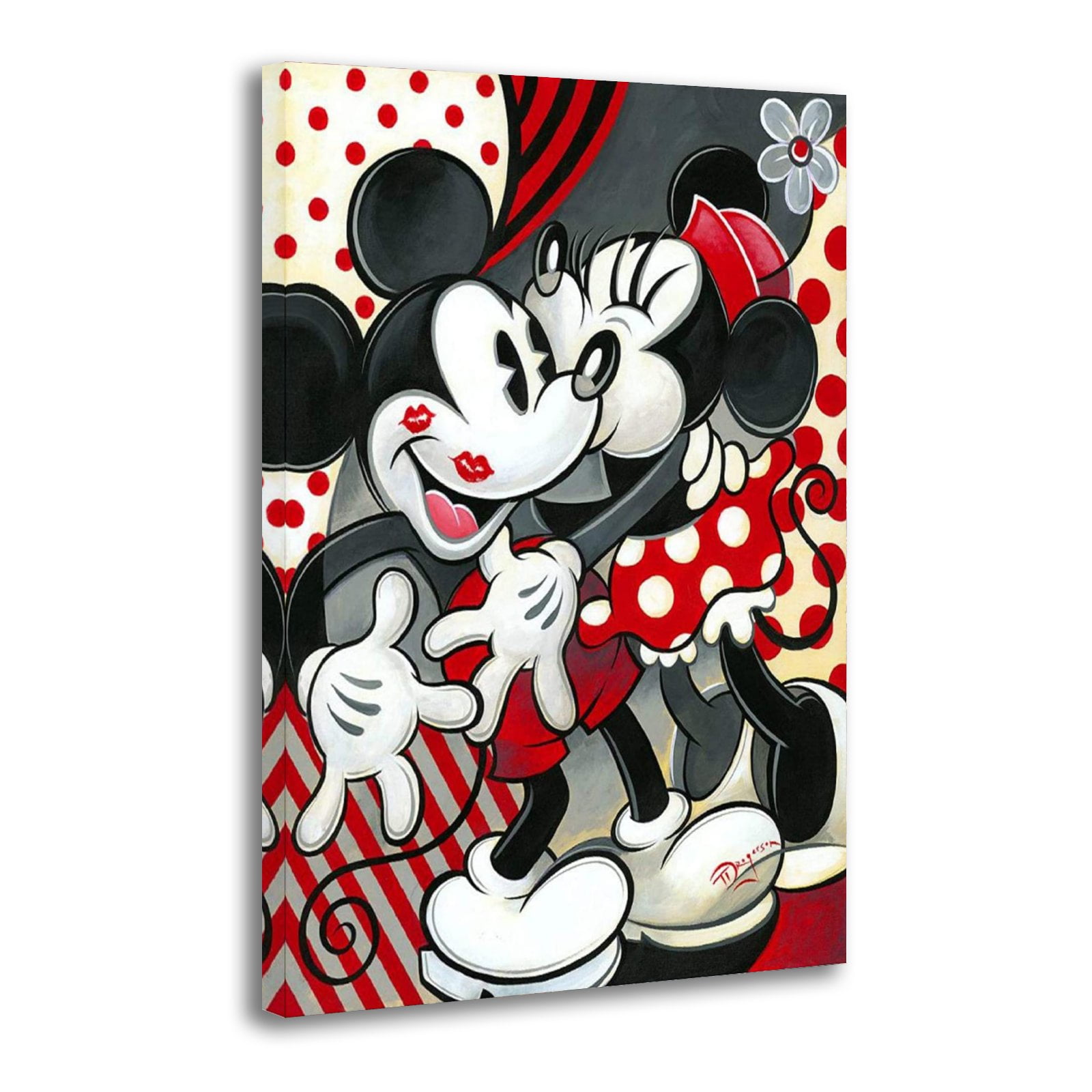 Mickeys And Minnie Are Enjoying Each Other's Company Home Decor Poster ...