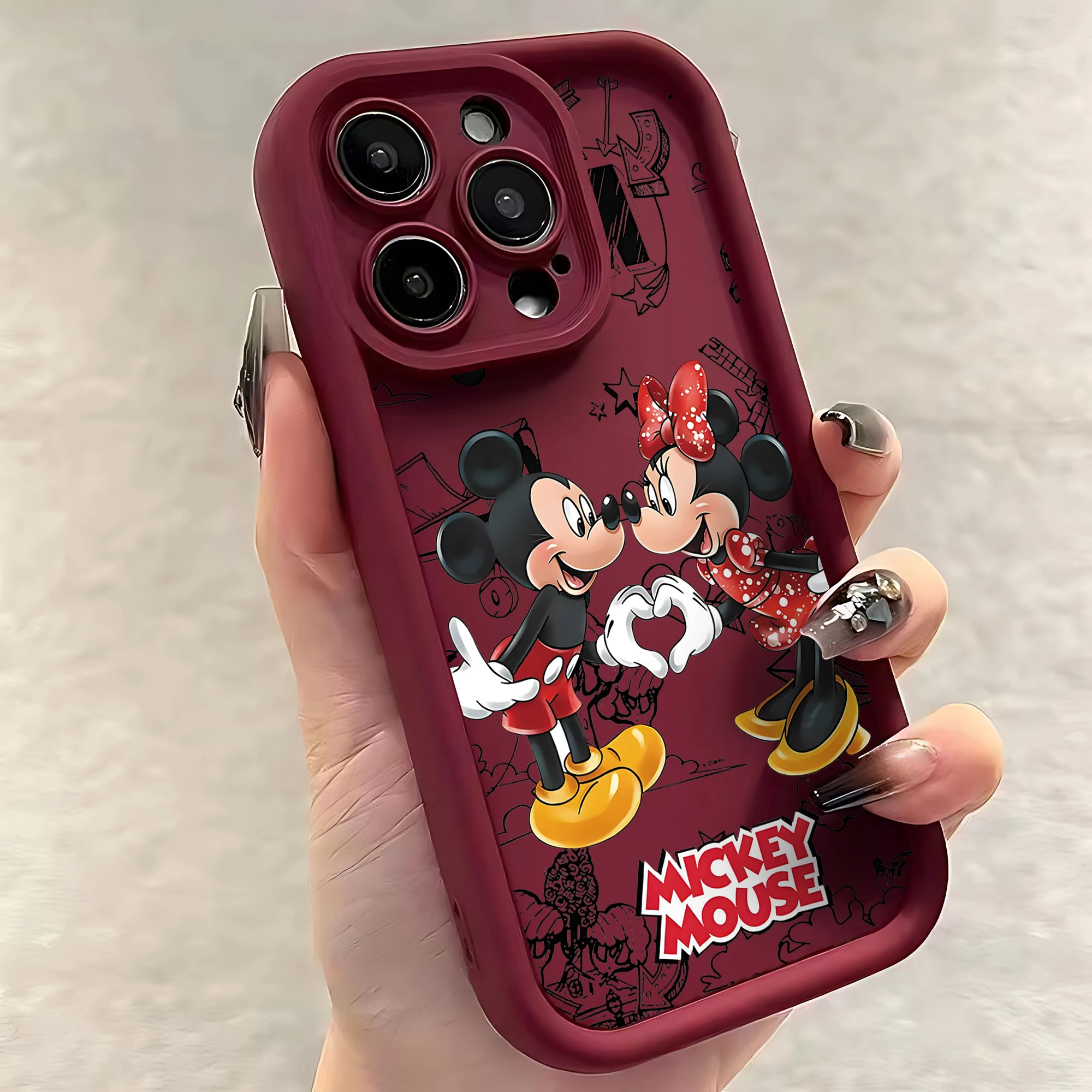 Mickeys Minnies Couple Cute Phone Case for IPhone 16 15 14 13 12 11 Pro Max Mini XR XS X 7 8 ...