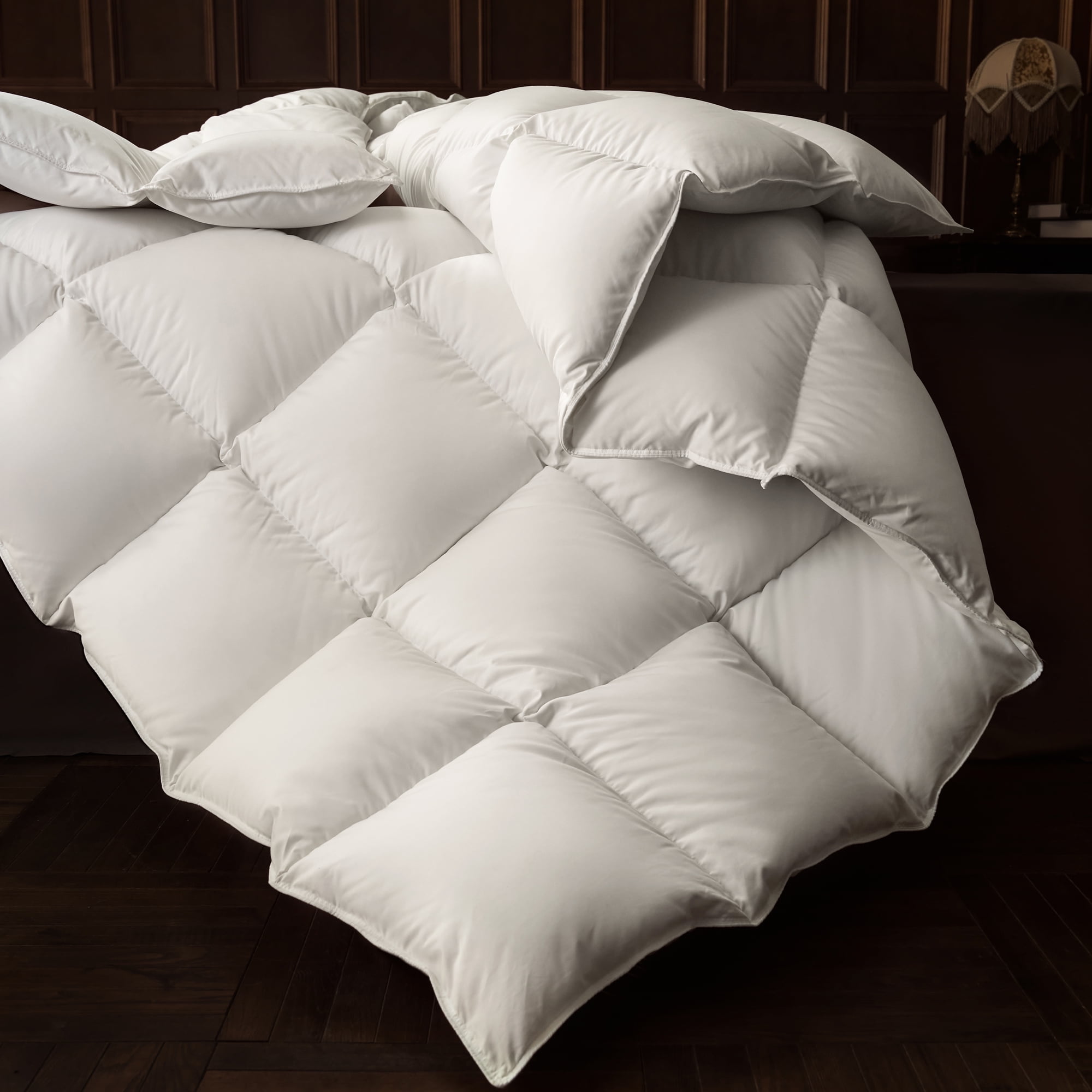 Micleed Luxury 750 Fill Power Down Comforter King Size,Fluffy Goose ...