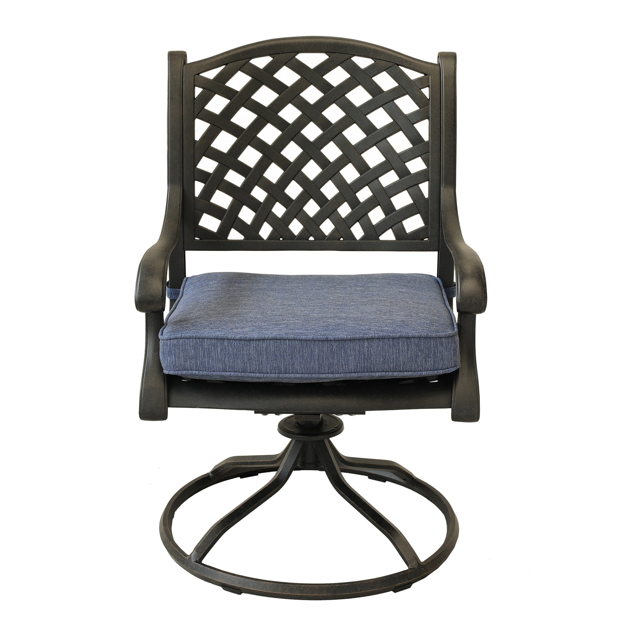 Mico Patio Dining Armchair With Cushion (Set of 2) - Navy Blue ...
