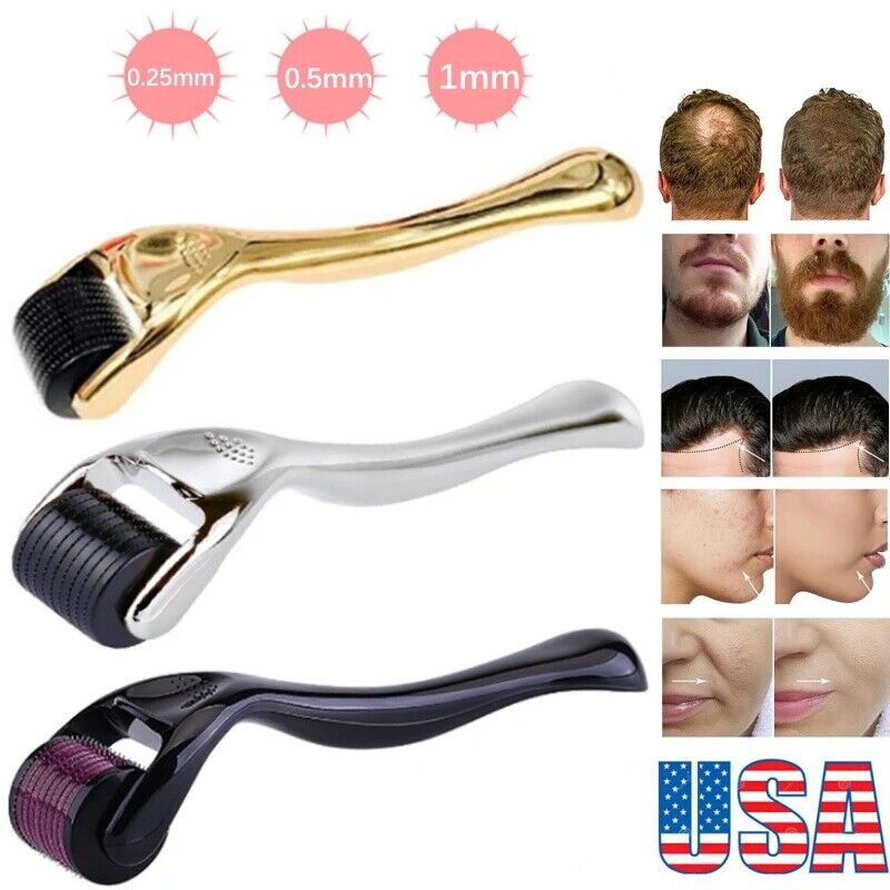 Micro 540 Roller Derma Roller Titanium Hair/Beard Regrowth Anti Hair Loss - Walmart.com