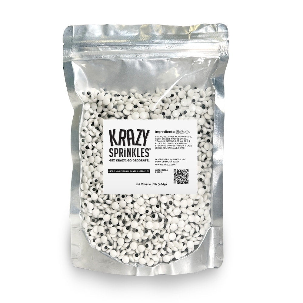 Krazy Sprinkles - Edible 7mm Micro Eyeball Shapes - Bold Cake ...