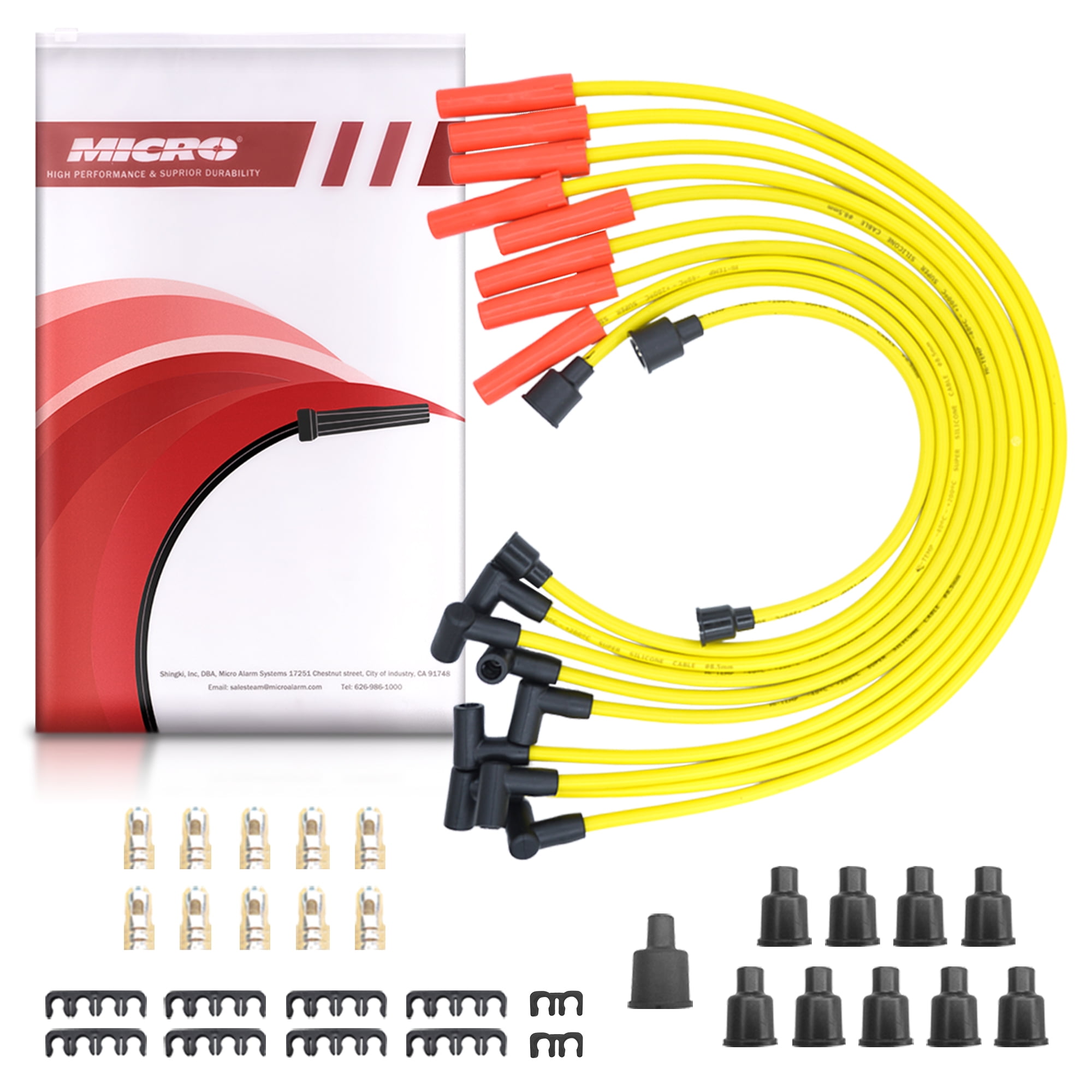 Micro 8.5mm Performance Spark Plug Ignition Wires Compatible with GMC ...