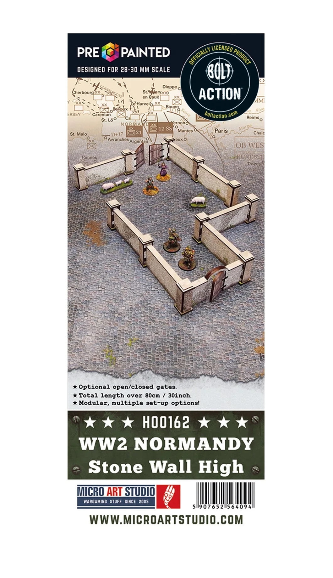 Micro Art Studio Normandy Stone Wall w/Gate (High) New - Walmart.com