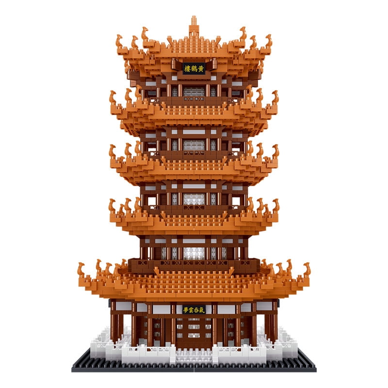 Micro Blocks Mini Blocks Yellow Crane Tower Building Sets Building ...
