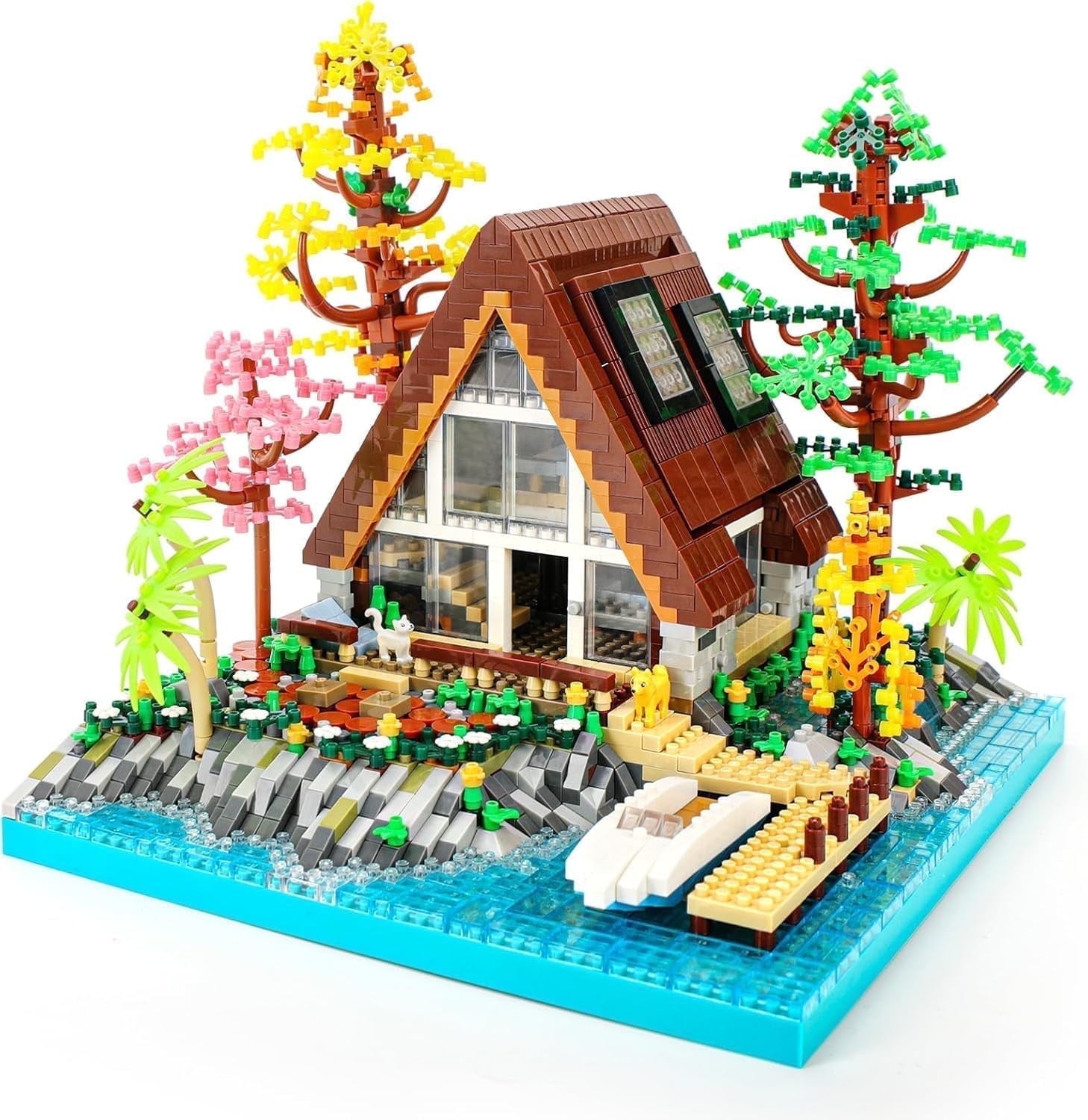 Micro Building Blocks Building Kit, Architecture Set Wooden Forest ...