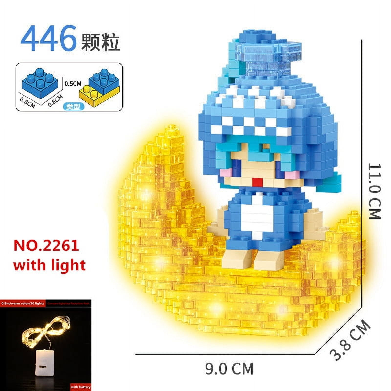 Micro Building Blocks Space Aerospace Series Glowing Astronaut Figure With Light DIY Bricks Set ...