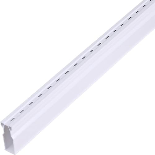 Micro Channel Drain with Integrated Grate, 5-Foot White Plastic Channel ...