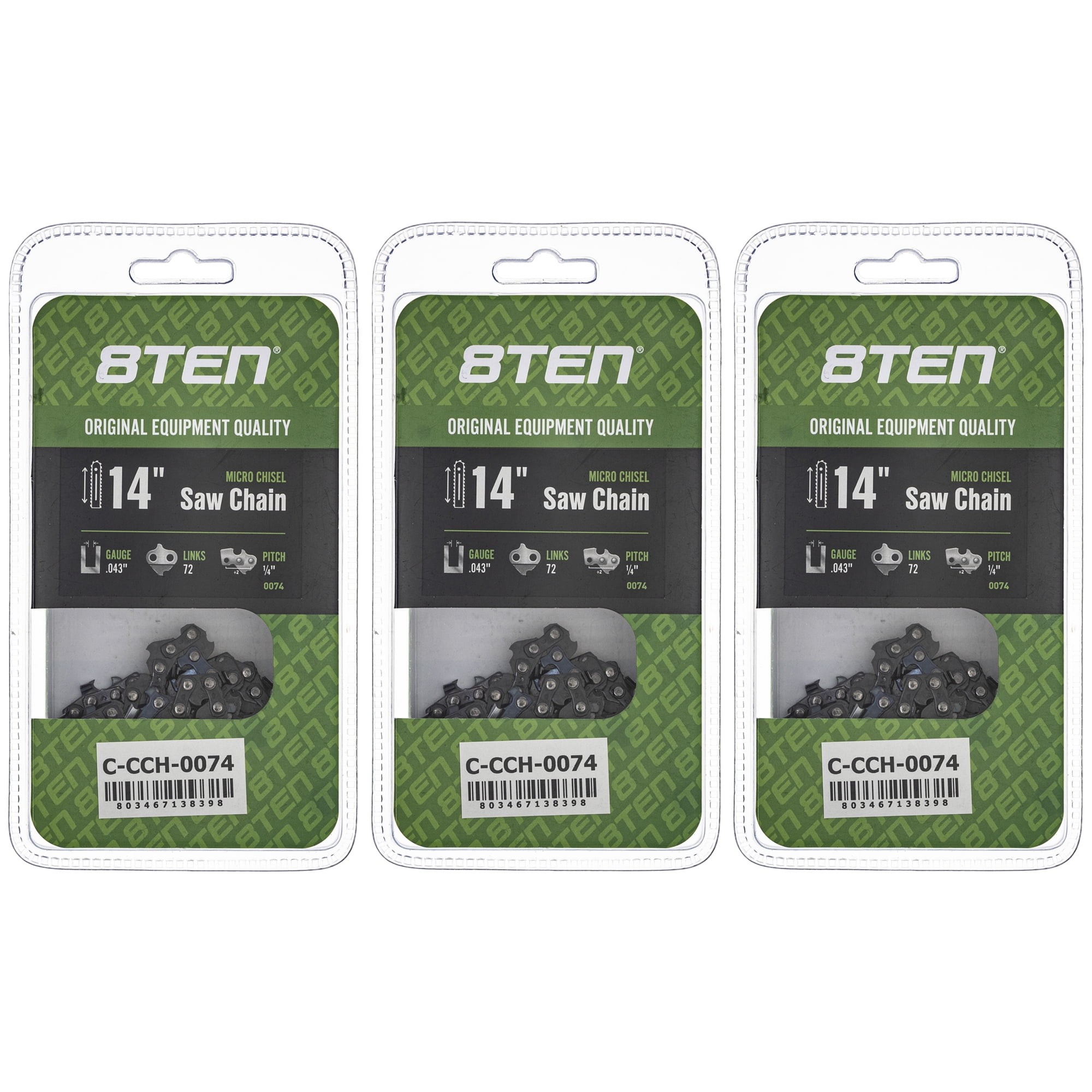 Micro Chisel Chainsaw Chain 14 inch .043 1/4 72DL for Stihl MSA120 C-B ...