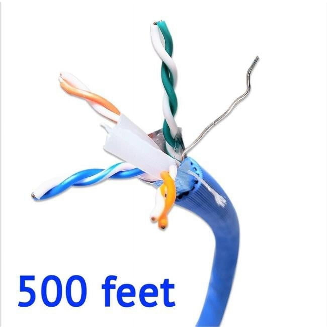 Micro Connectors 500 ft. Solid Shielded STP CAT6A Bulk Ethernet Cable ...