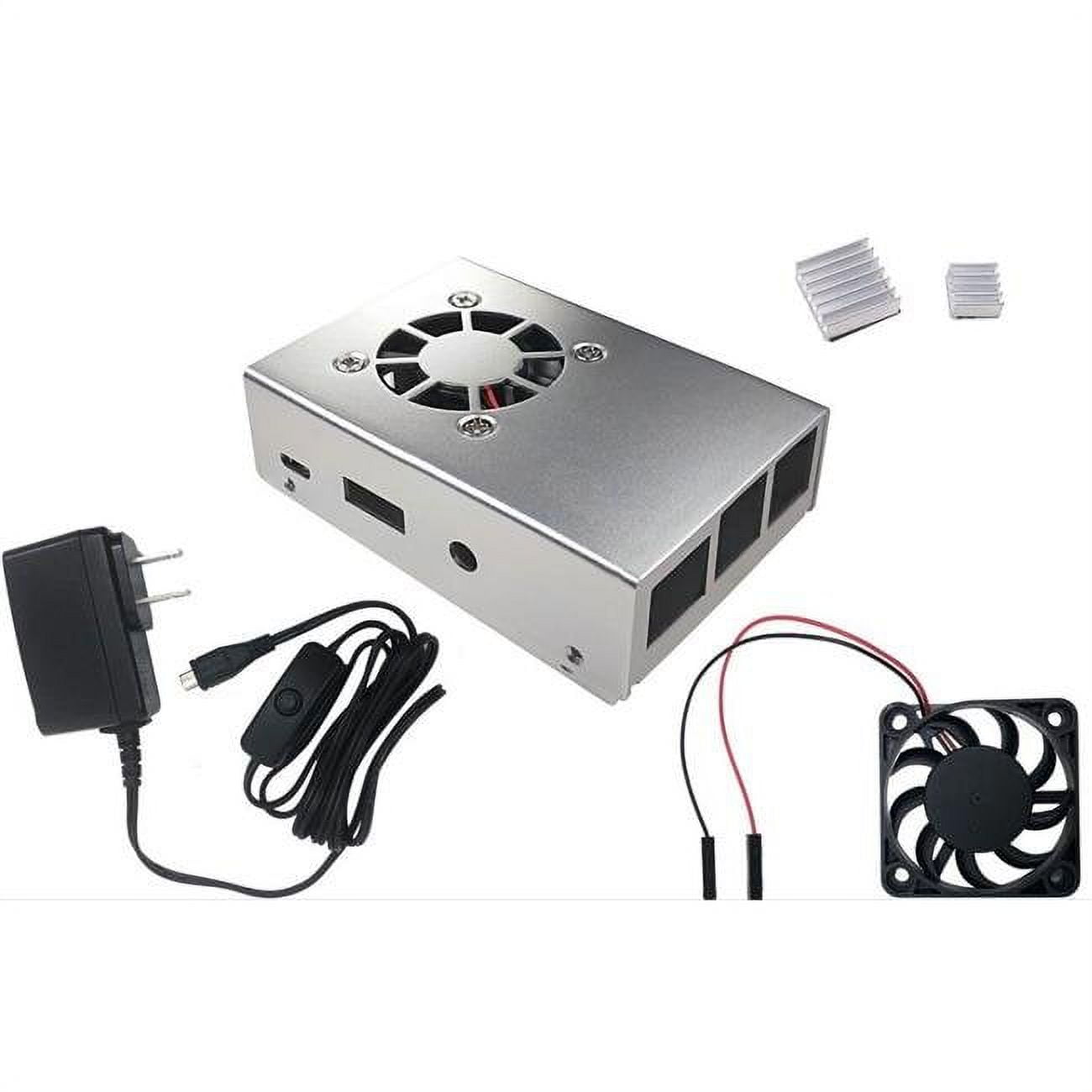 Micro Connectors Aluminum Raspberry Pi 3 Model B B Plus Case with Fan ...