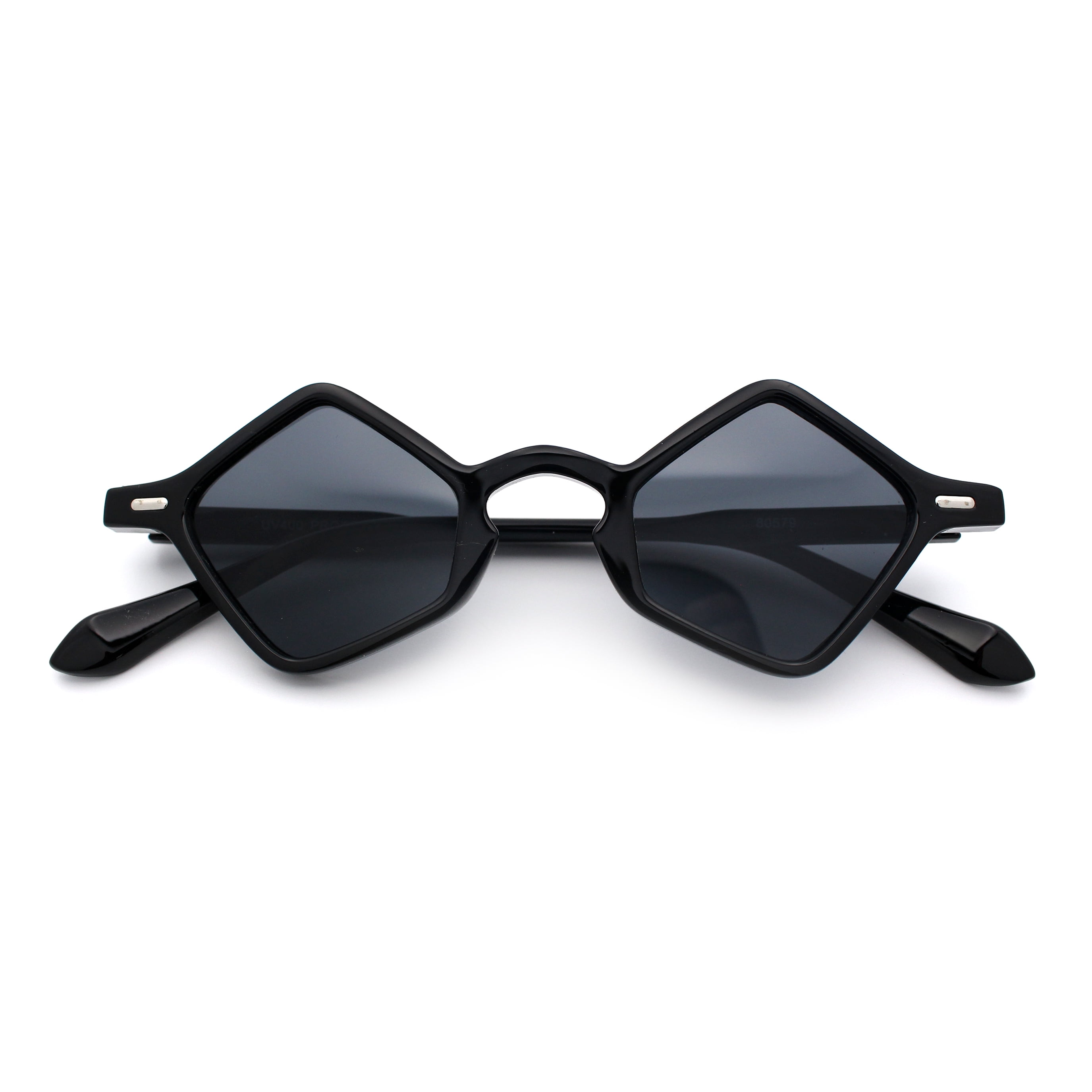 Micro Diamond Shape Thin Plastic Hipster Hustler Retro Sunglasses All ...