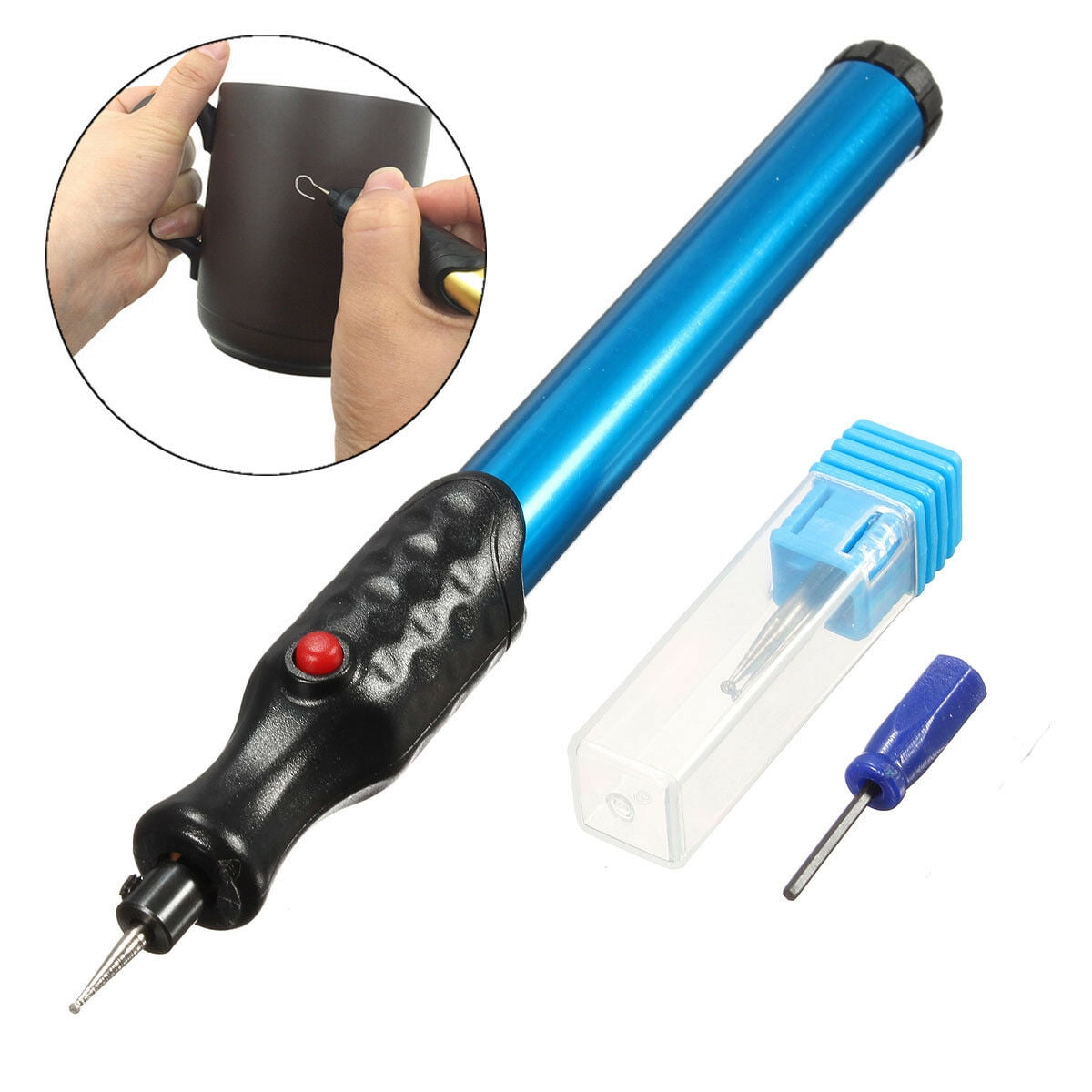 Micro Engraving Pen Mini Engraver Machine Cordless DIY Carve Tools ...