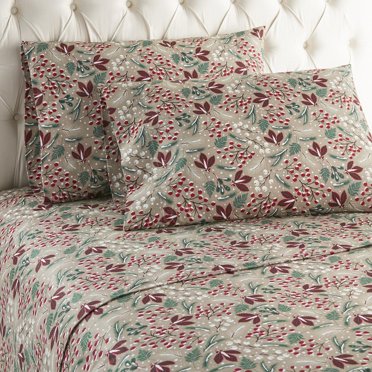 Micro Flannel® Printed Color Sheet Set, Cal King, Cardinals - Walmart.com