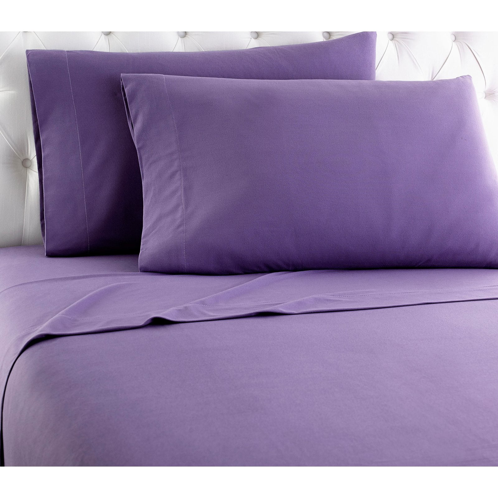 Micro Flannel® Solid Color Sheet Set, Queen, Plum - Walmart.com