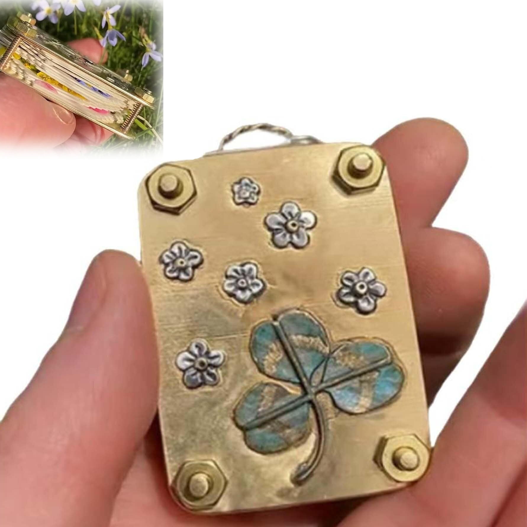 Micro Flower Press Locket Functional Metal Press for Plants, Perfect ...