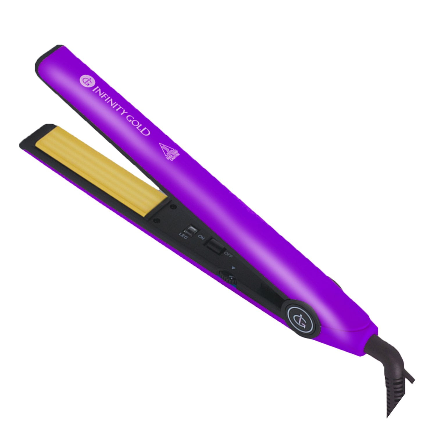 Micro Gold Tourmaline Professional 1" Anti-Frizz Flat Iron with Nano ...