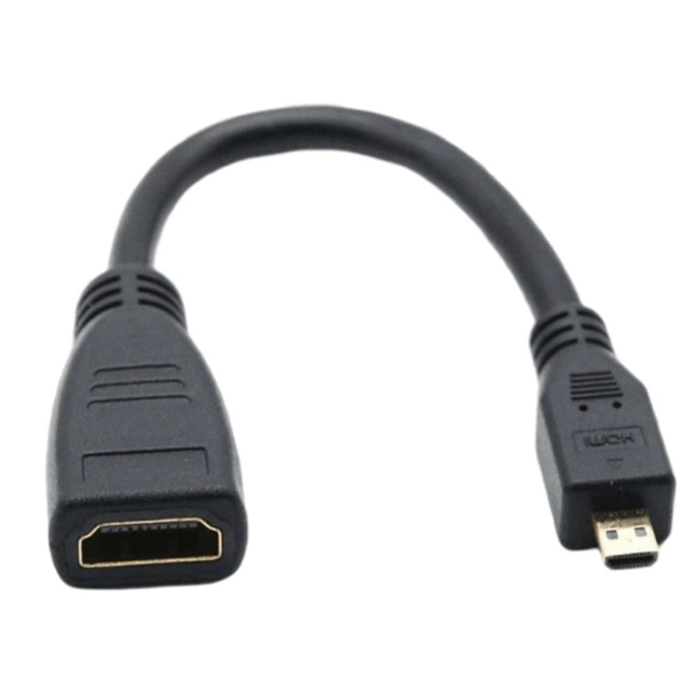 Micro HDMI-compatible Male to HDMI-compatible Female Adapter Connector ...
