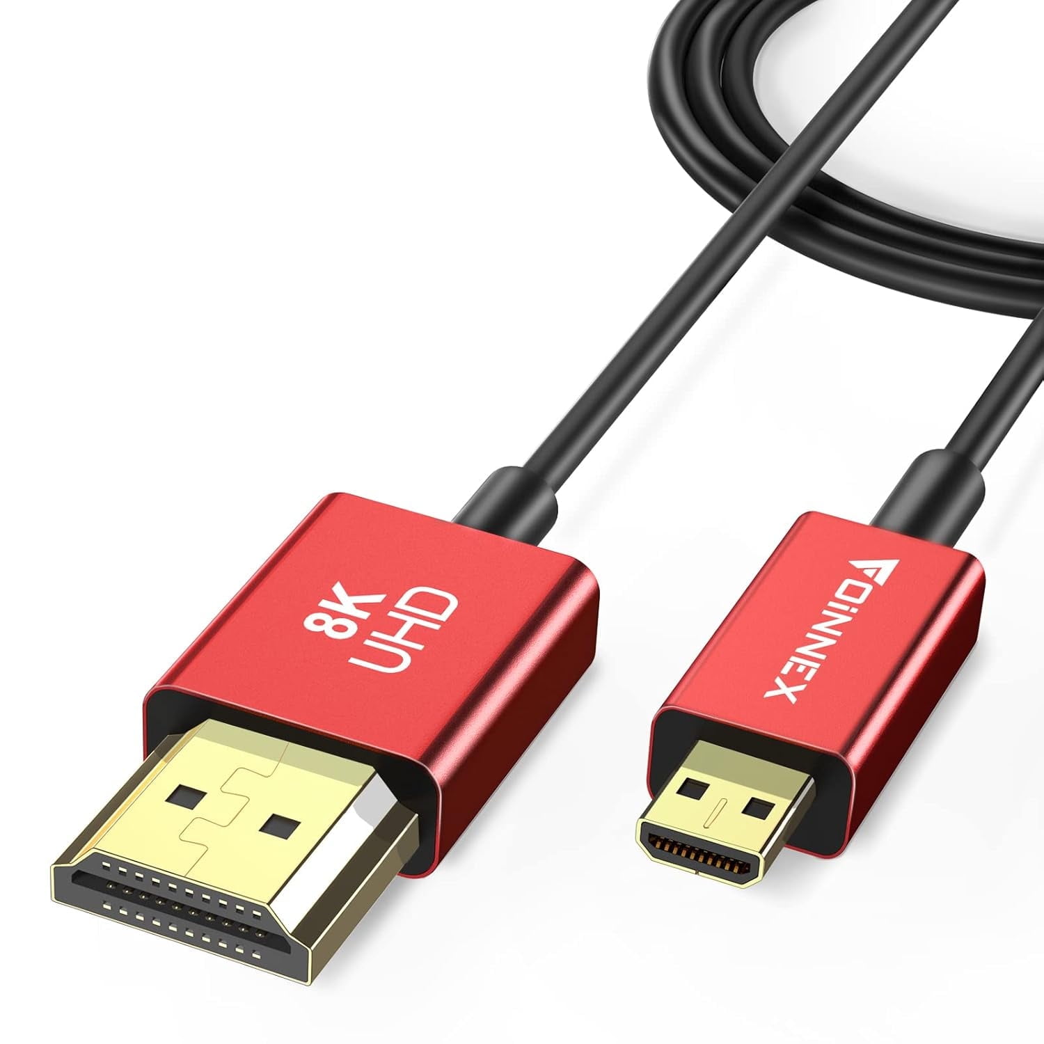 Micro HDMI to HDMI Cable 8K, Hyper Thin Micro HDMI Cable, 8K @ 60Hz, 4K ...