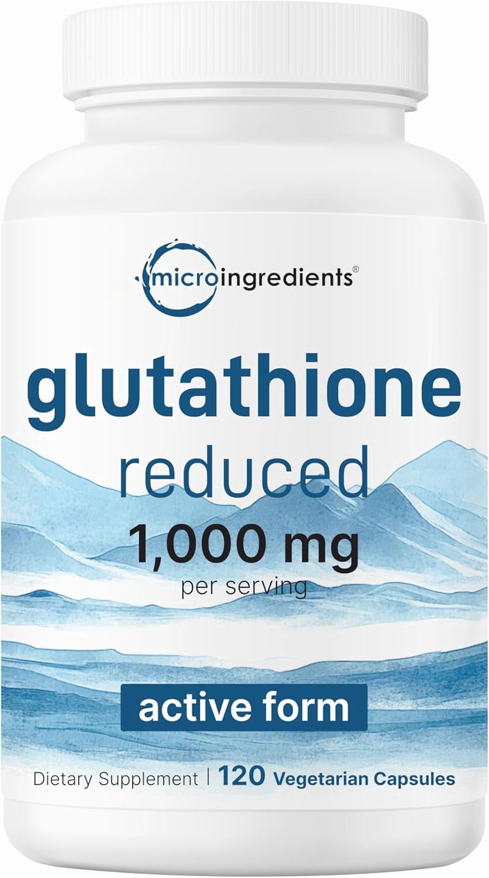 Micro Ingredients Glutathione 1,000mg, 120 Vegetarian Capsules ...
