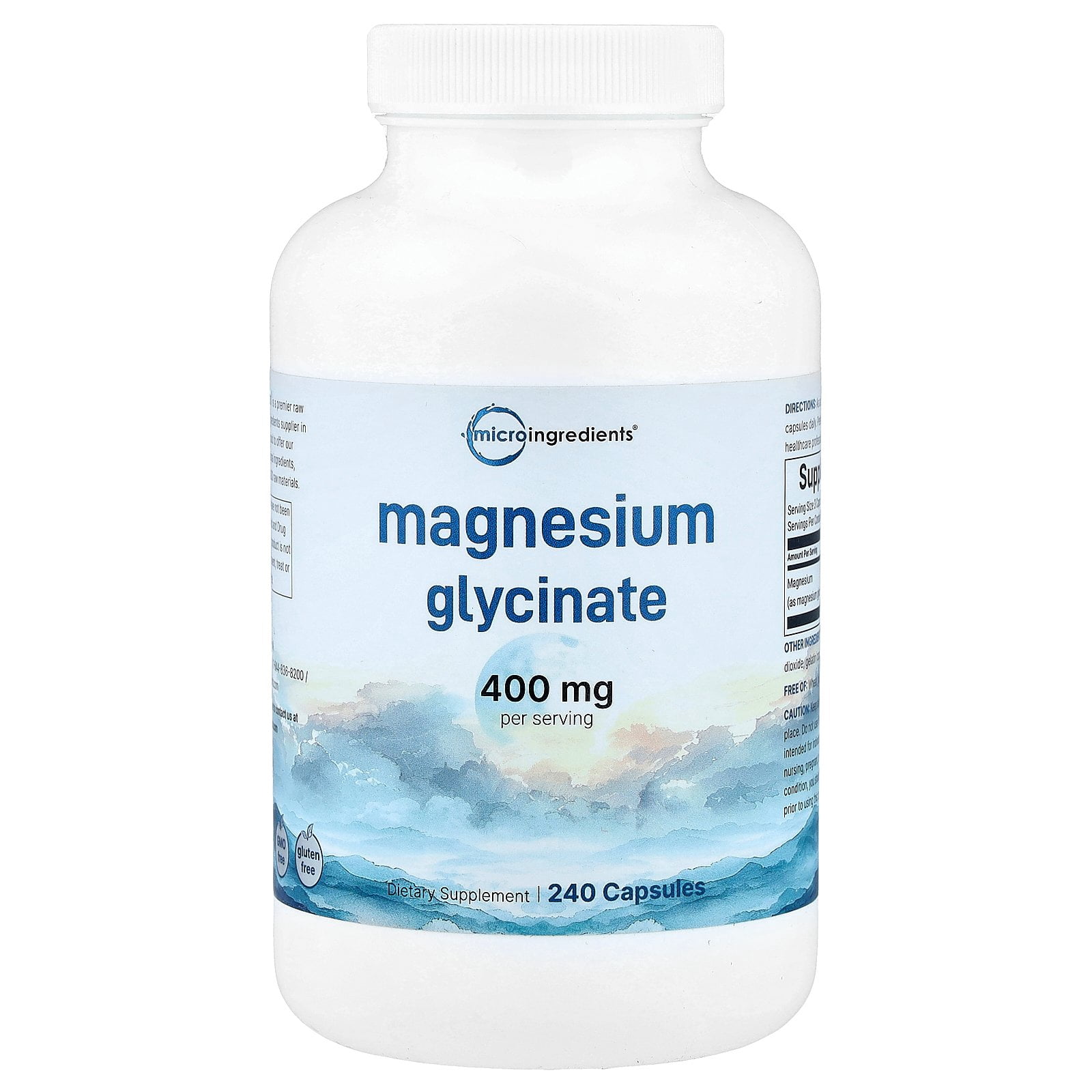 Micro Ingredients Magnesium Glycinate, 240 Capsules (133 mg per Capsule ...