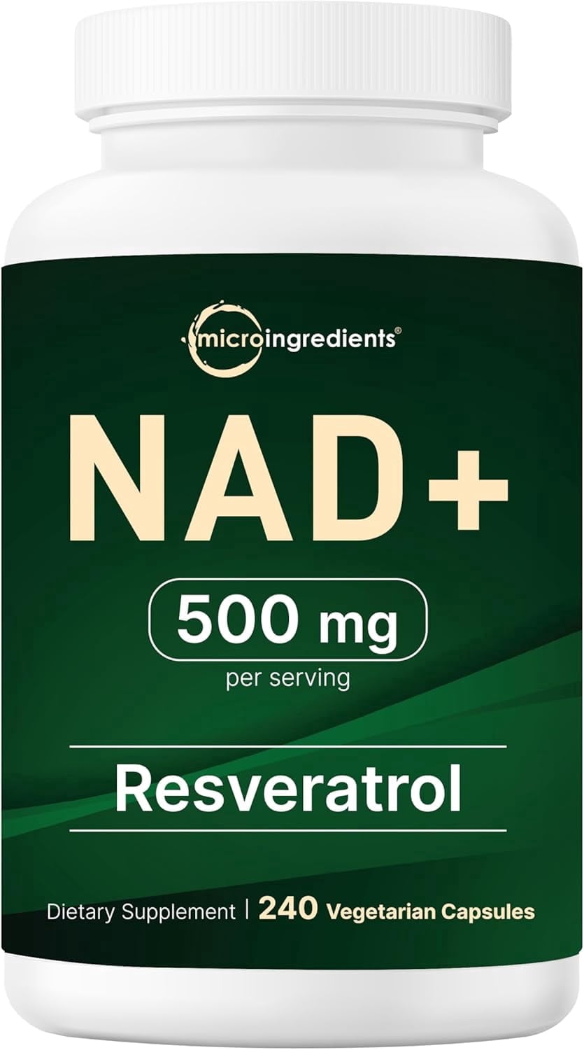 NAD+ 500mg with Resveratrol, 240 Veggie Capsules - Walmart.com