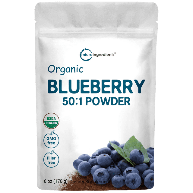 Micro Ingredients Organic Blueberry Extract Powder, 50:1, 6oz ...
