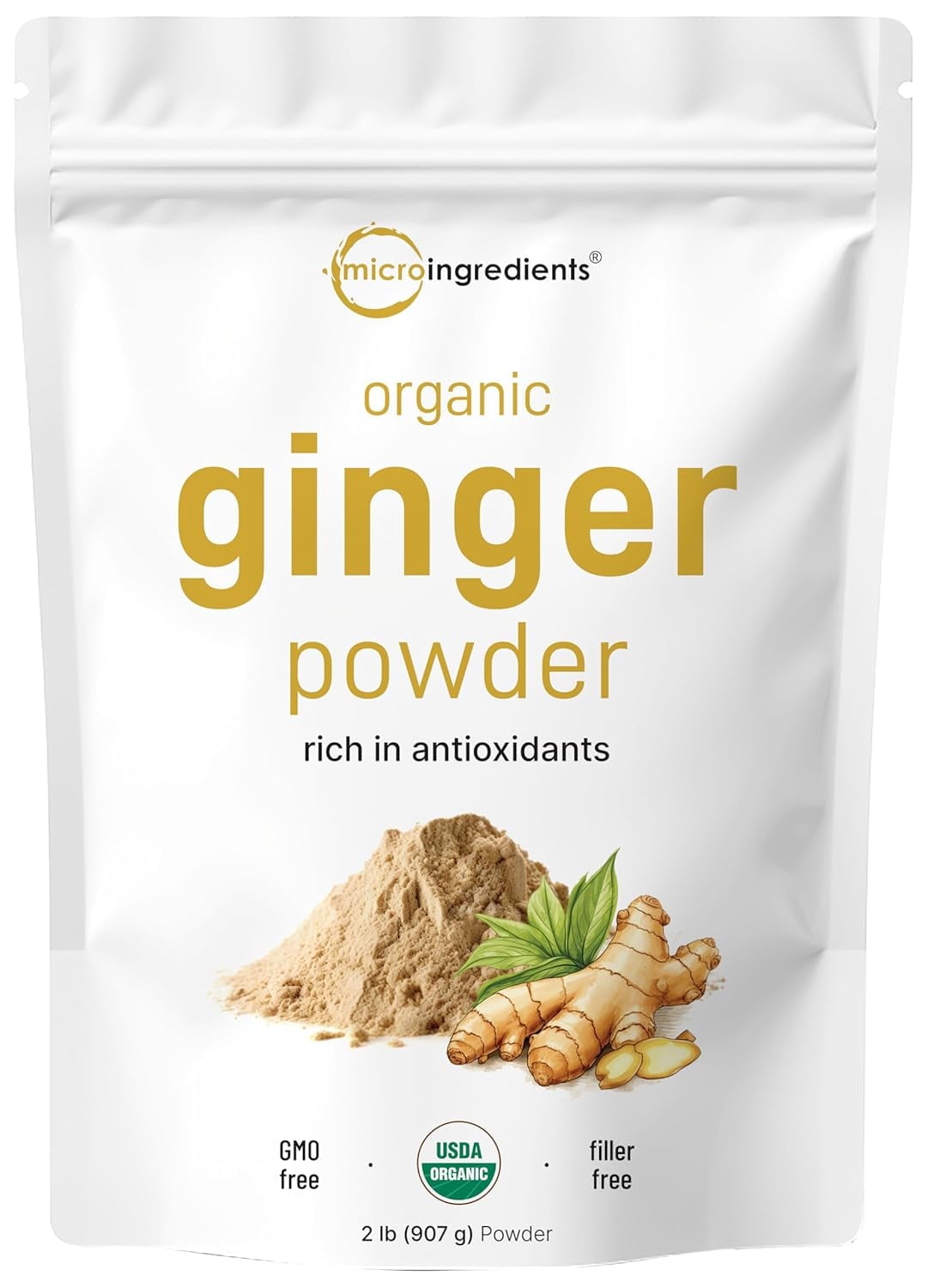 Micro Ingredients Organic Ginger powder, 2lbs (32oz) | Premium Source ...