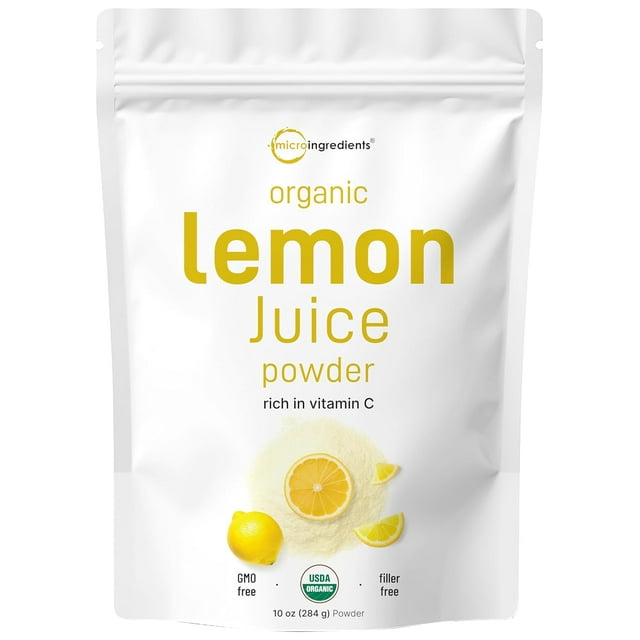 Micro Ingredients Organic Lemon Juice Powder, 10 Ounce | Cold Pressed ...