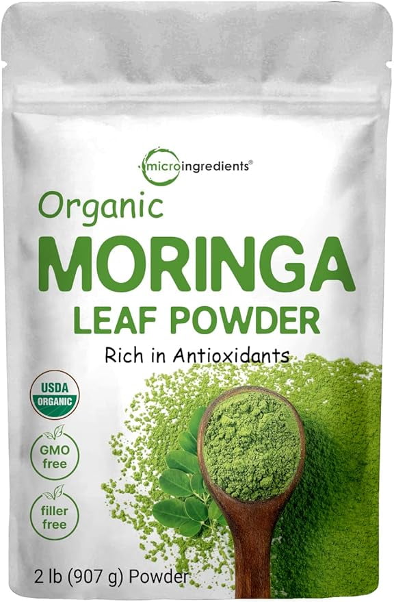 Micro Ingredients Organic Moringa Leaf Powder, 2 Pounds - India Grown ...