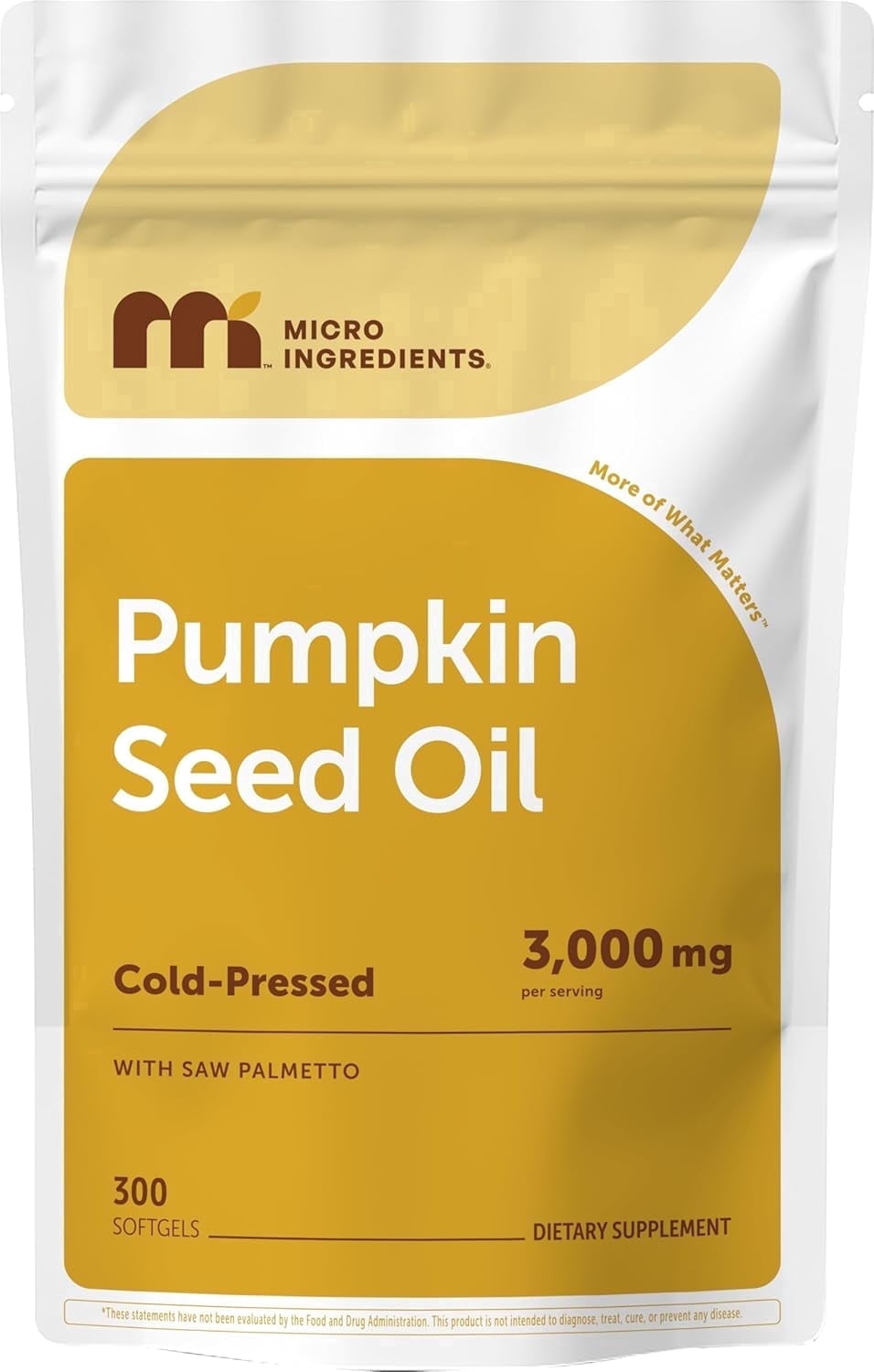 MICROINGREDIENTS Pumpkin Seed Oil Softgels, Cold Pressed, with Saw ...