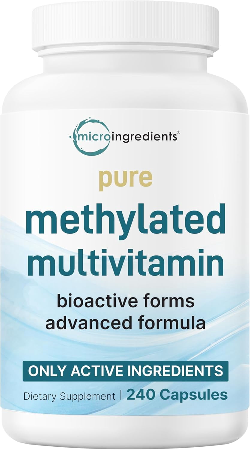 Micro Ingredients Pure Methylated Multivitamin, 240 Capsules | 19-in-1 ...