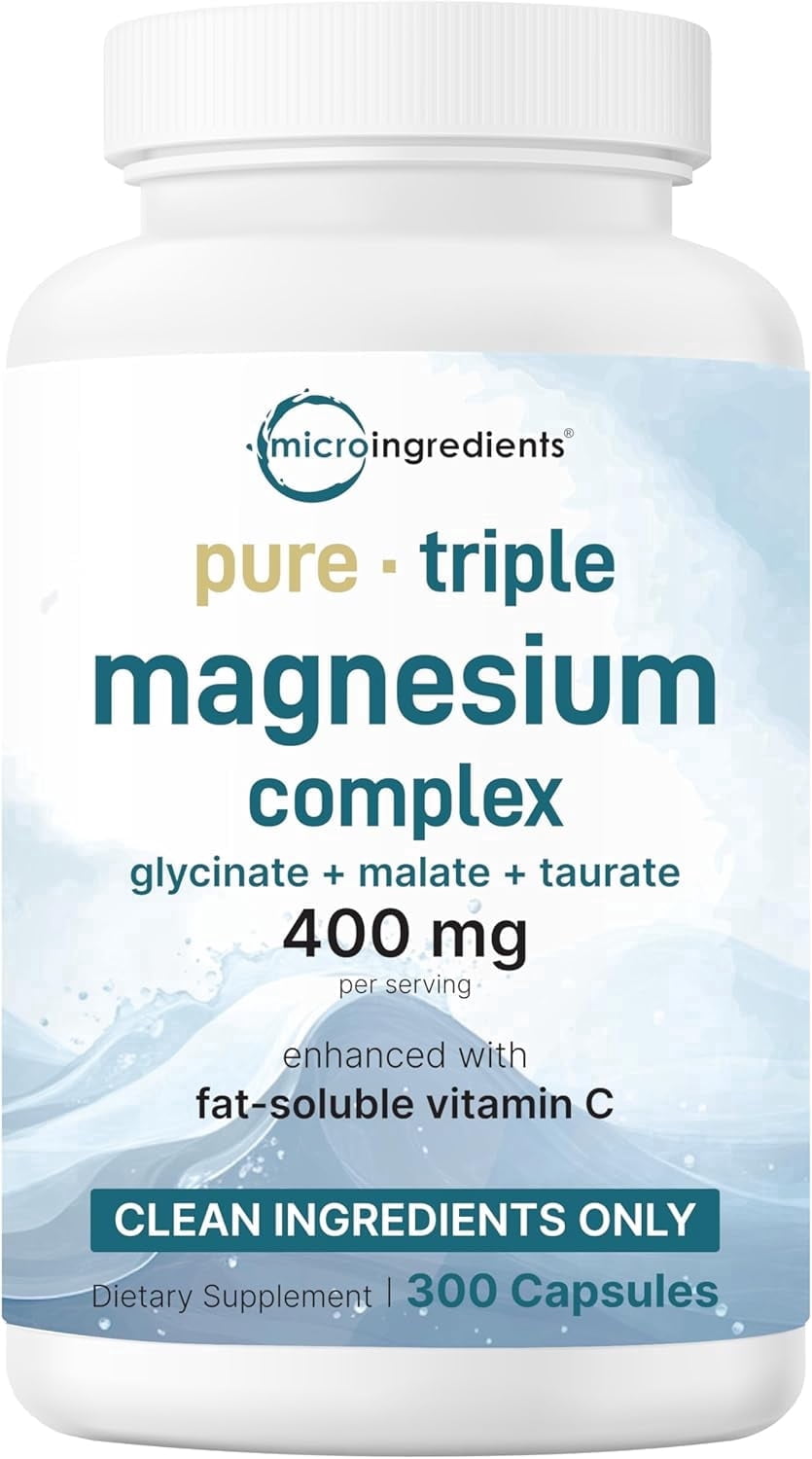 Micro Ingredients Pure Triple Magnesium Complex, 300 Capsules | 100% ...