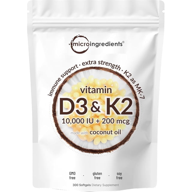 Vitamin D3 + K2 Softgels | Supplement jars for pharmacies - Walmart ...
