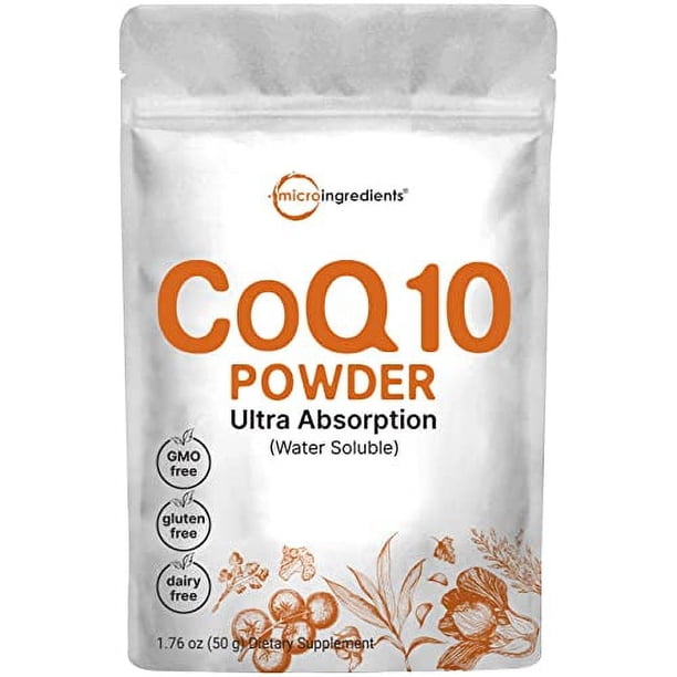 Micro Ingredients Water Soluble COQ10 Supplement (COQ10 200mg Per ...