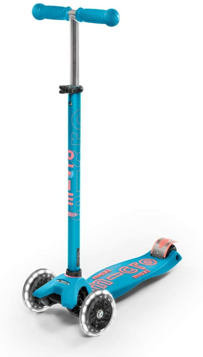 Micro Kickboard - Maxi Deluxe LED - Three Wheeled, Lean-to-Steer Swiss ...